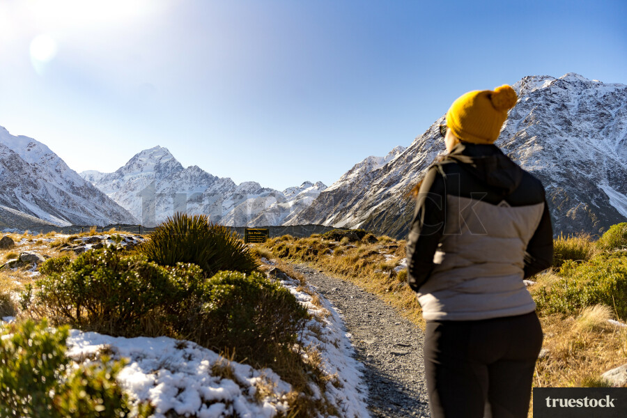 Hiking in Aoraki Mount Cook by Ashleigh Matthews - Truestock